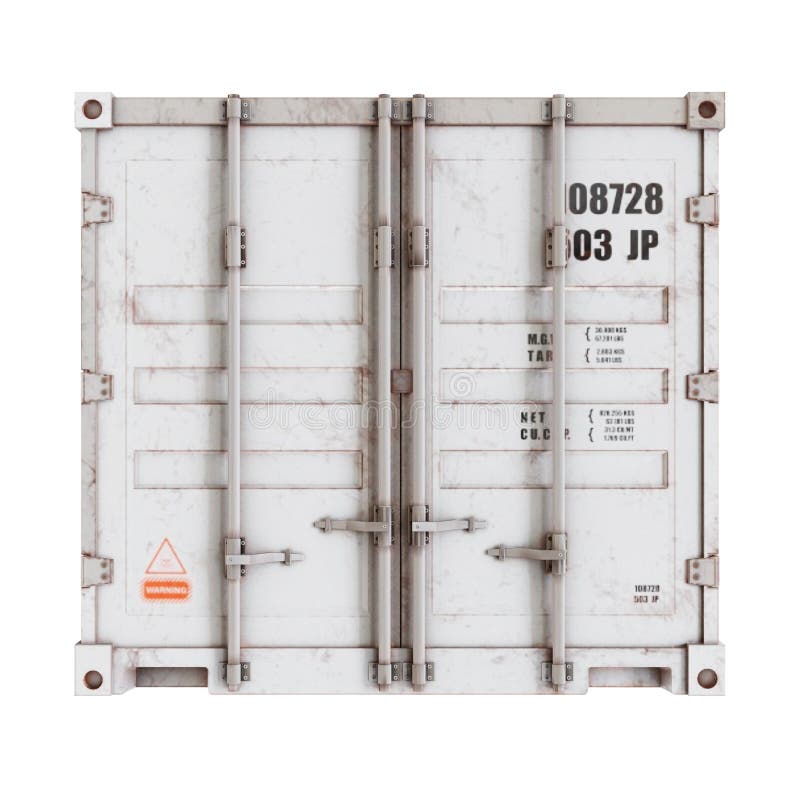 Grey Delivery Cargo Container. Shipping Container. Realistic 3D Render ...