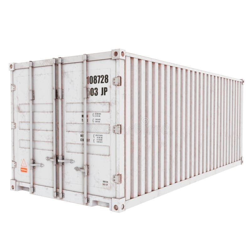 Grey Delivery Cargo Container. Shipping Container. Realistic 3D Render ...