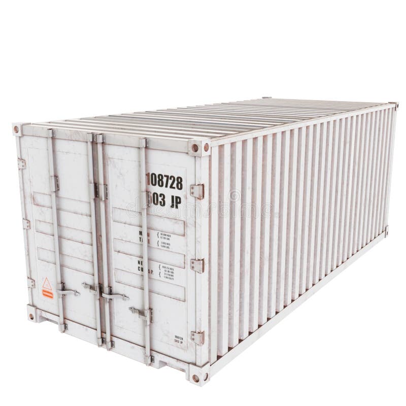 Grey Delivery Cargo Container. Shipping Container. Realistic 3D Render ...