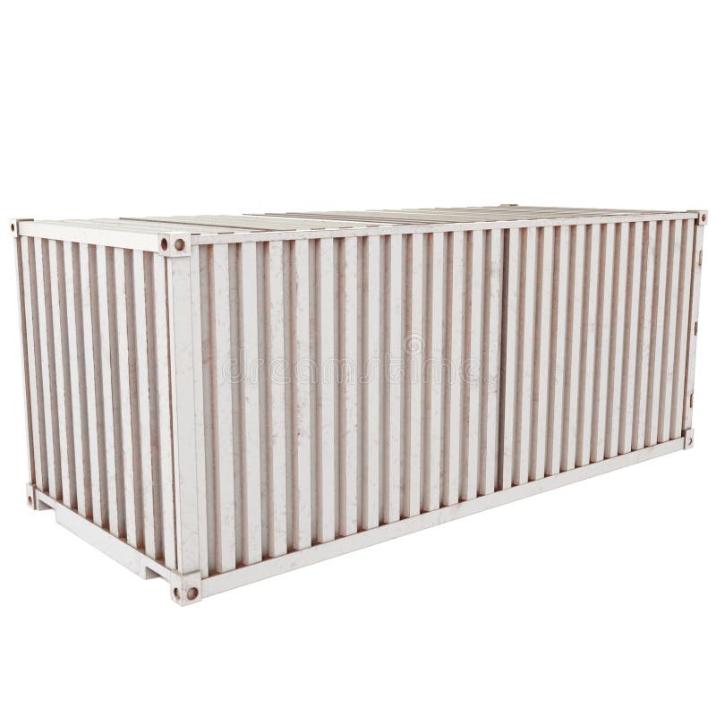 Grey Delivery Cargo Container. Shipping Container. Realistic 3D Render ...