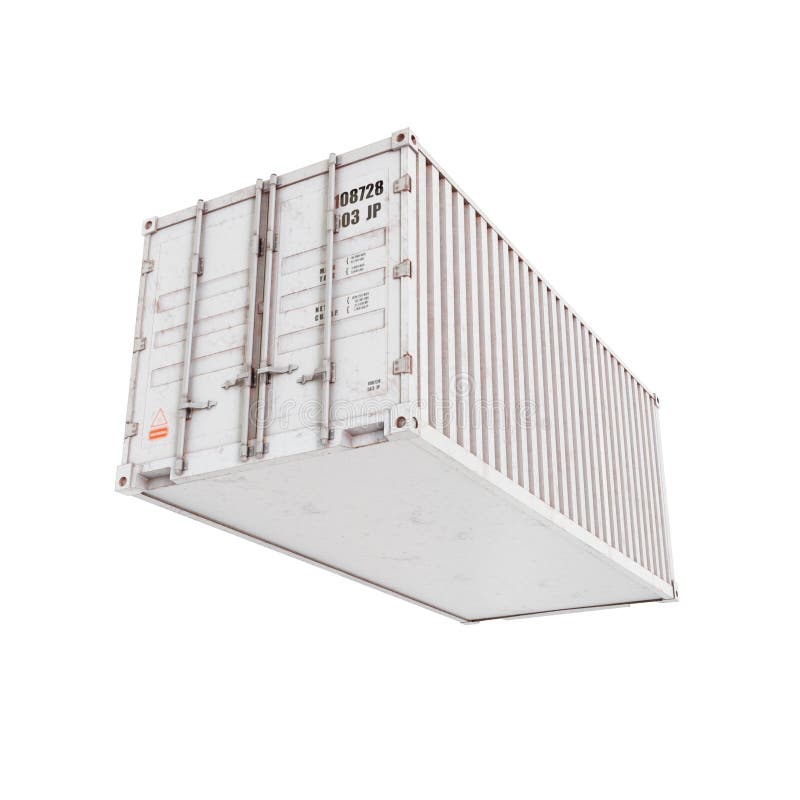 Grey Delivery Cargo Container. Shipping Container. Realistic 3D Render ...