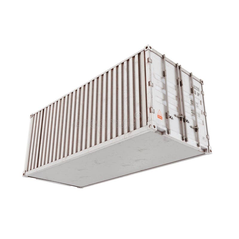 Grey Delivery Cargo Container. Shipping Container. Realistic 3D Render ...