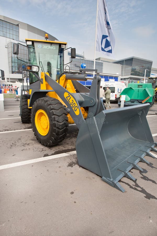 Grey Diesel Front End Loader Editorial Stock Photo - Image of ...