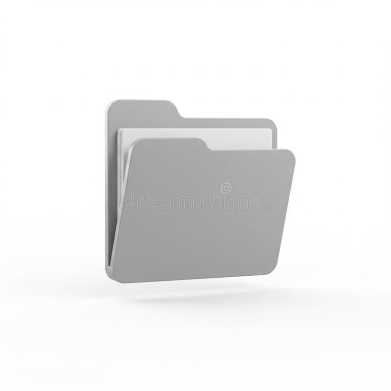Grey Digital File Folder Icon Modern Design Simple Clean Storage ...