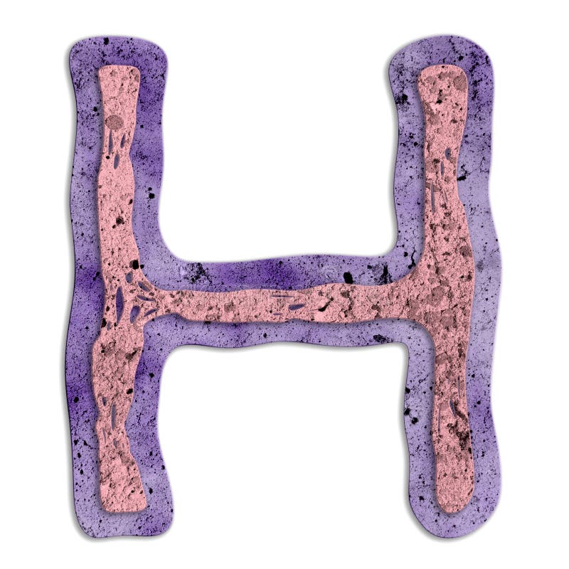 Grey Distressed Cracked Letter.Vector Lettering.Layered Concrete Letter ...