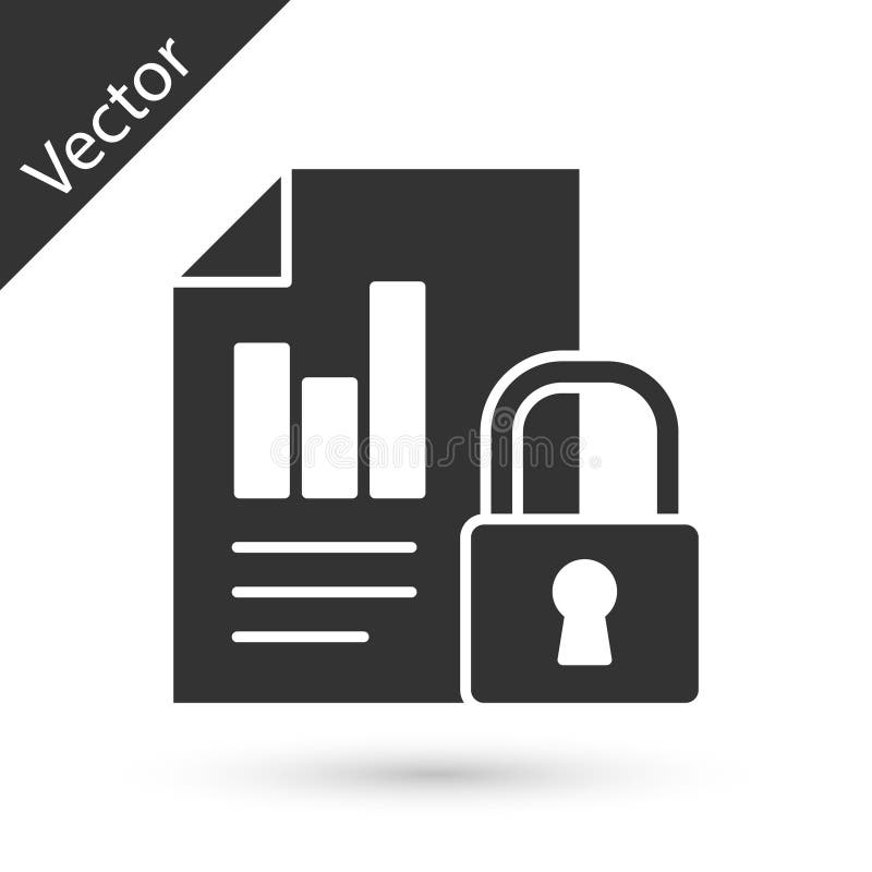 Grey Document Folder Icon Isolated on White Background. Accounting ...