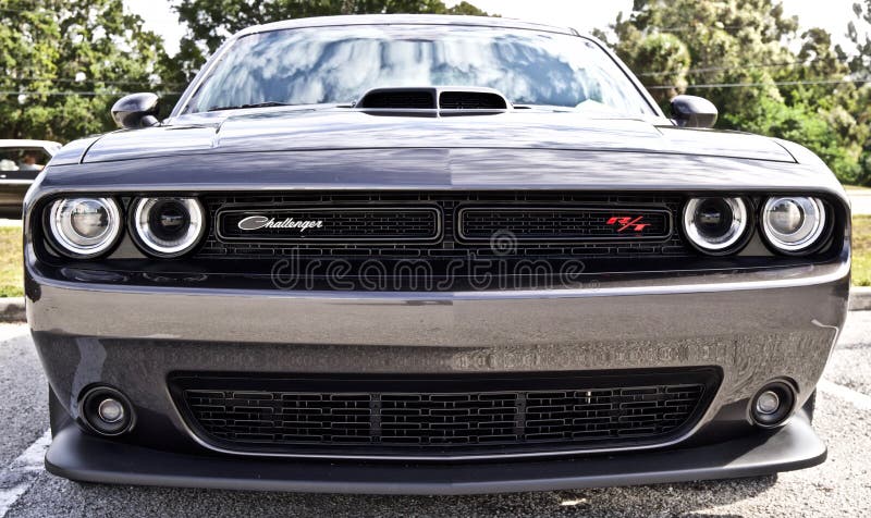 Front View of a Dodge Challenger Editorial Photo - Image of vehicle ...