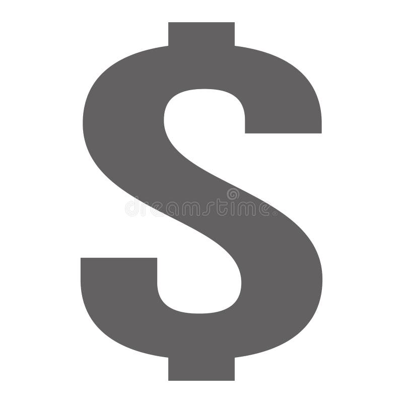 Grey dollar sign stock illustration. Illustration of banking - 73288817