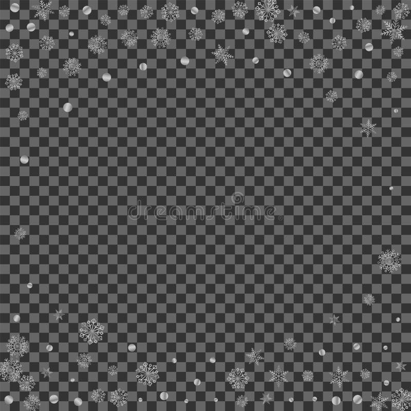 Grey Dot Background Transparent Vector. Confetti Glitter Illustration ...