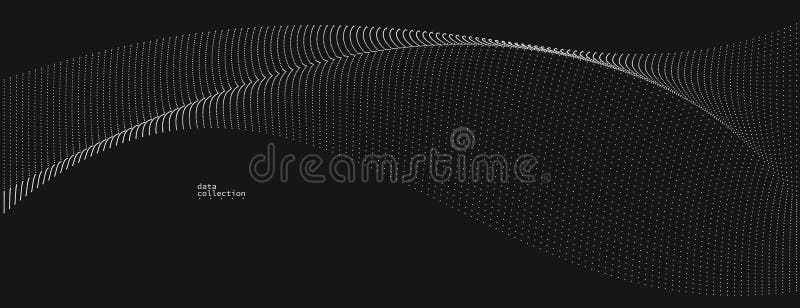 Grey Dots in Motion Vector Abstract Background Over Black, Particles ...