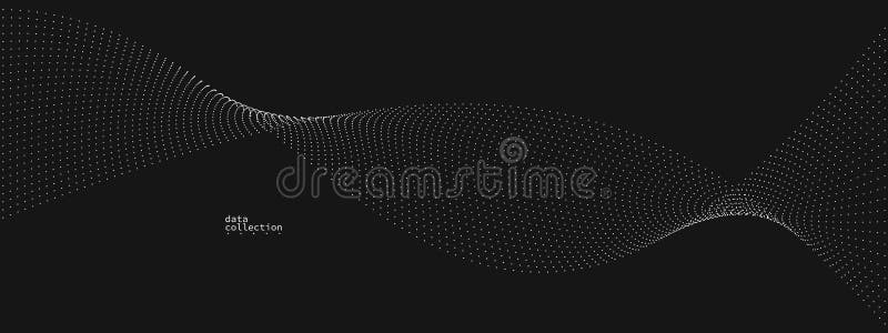 Grey Dots in Motion Vector Abstract Background Over Black, Particles ...