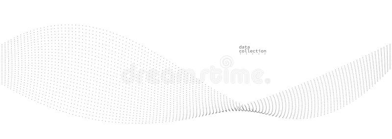 Grey Dots in Motion Vector Abstract Background, Particles Array Wavy ...