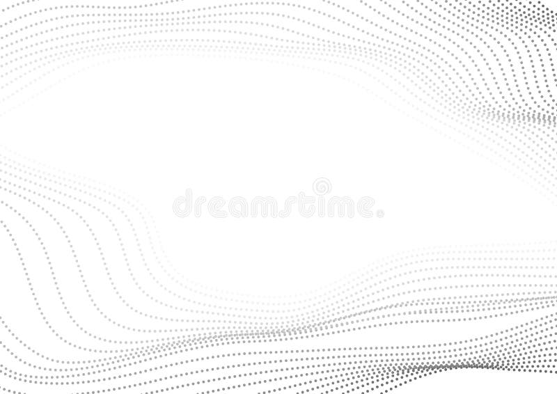 Grey Dotted Lines Fluid Waves Abstract Vector Background Stock Vector ...