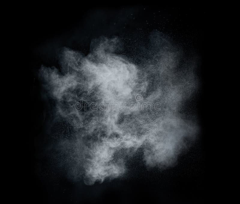 Dust Cloud on Black Background Stock Image - Image of backdrop, closeup ...