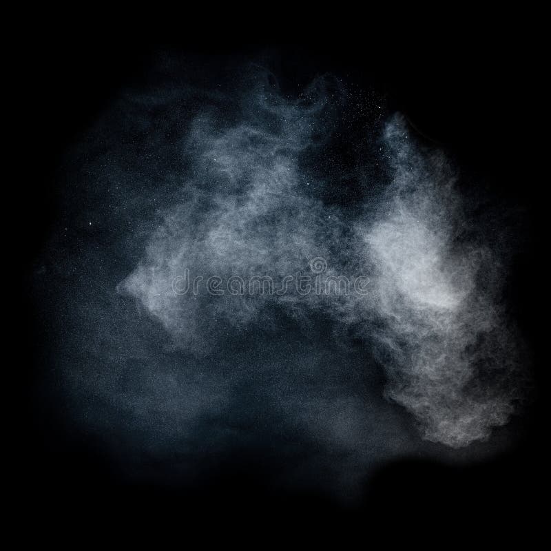 Dust Cloud on Black Background Stock Image - Image of motion, closeup ...