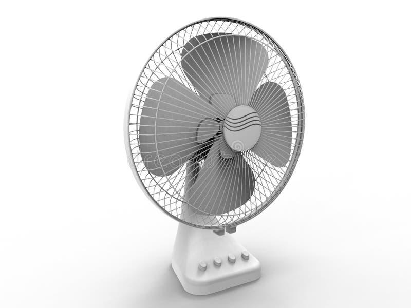 Grey Electric Fan Illustration Stock Illustration - Illustration of ...