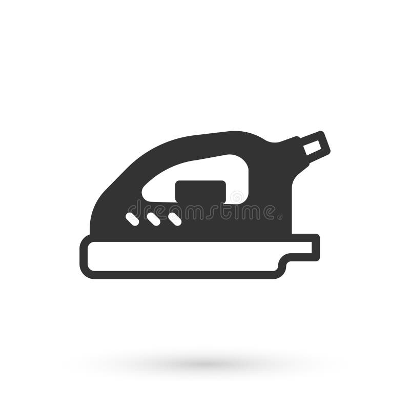 Grey Electric Iron Icon Isolated on White Background. Steam Iron Stock ...