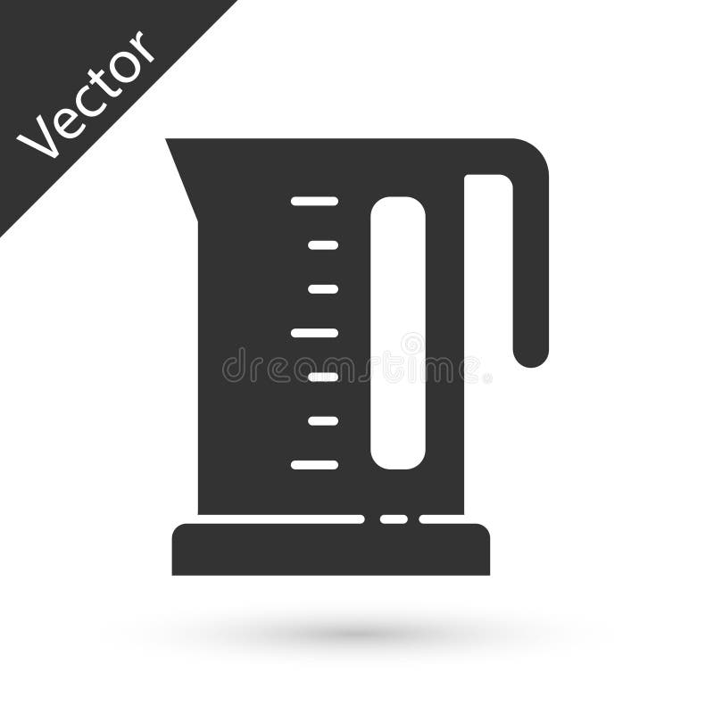 Grey Electric Kettle Icon Isolated on White Background. Teapot Icon ...