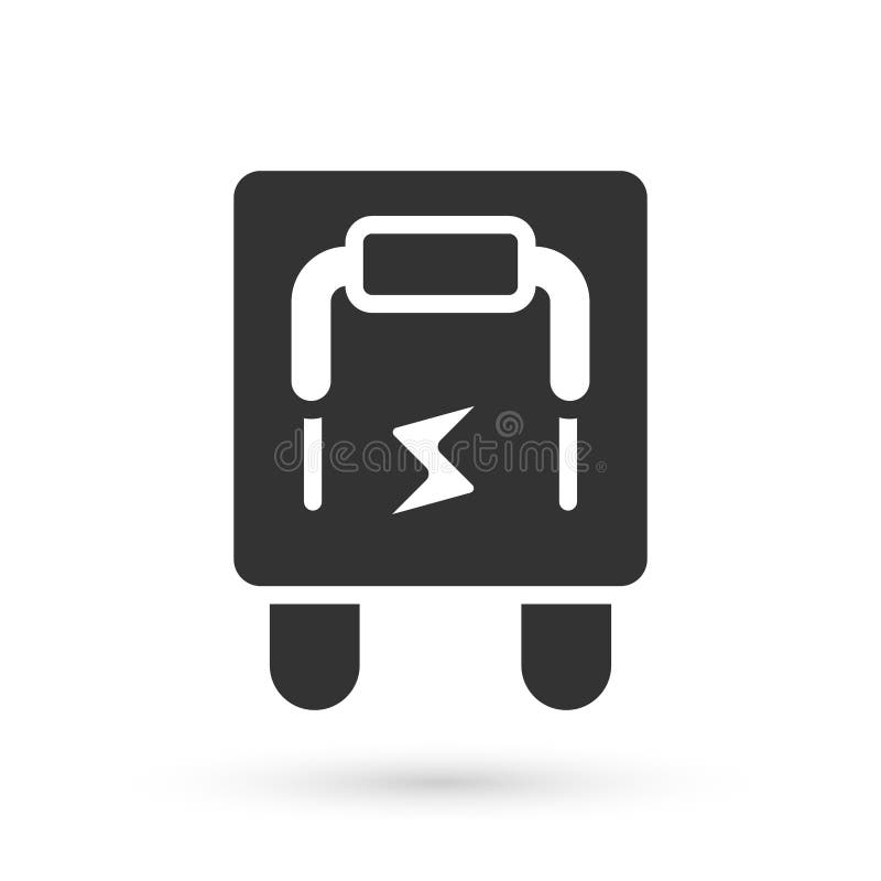 Grey Electrical Panel Icon Isolated on White Background. Switch Lever ...