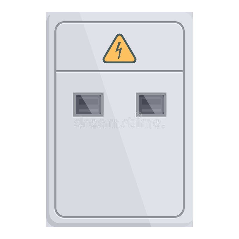 Grey Electrical Panel with Two Windows and High Voltage Sign Showing ...
