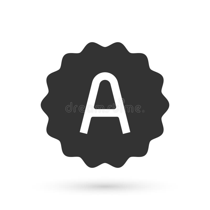 Grey Exam Sheet with a Plus Grade Icon Isolated on White Background ...