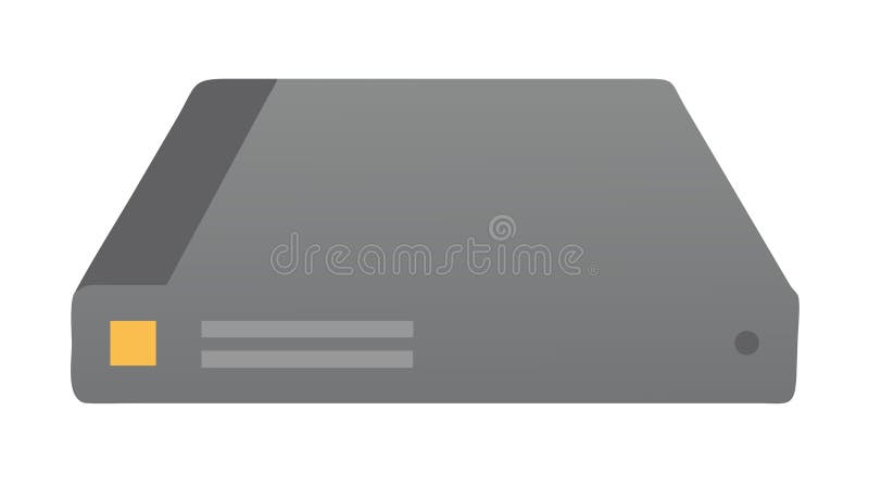 Grey External Hard Drive Icon for Data Storage and Backups, Vector ...