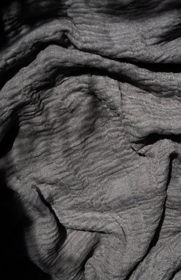 Grey Fabric Texture. Wavy Textile Rippled from Top Point of View Stock ...