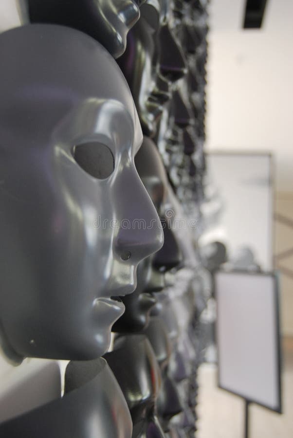 A grey face on the wal editorial photography. Image of face - 121369977