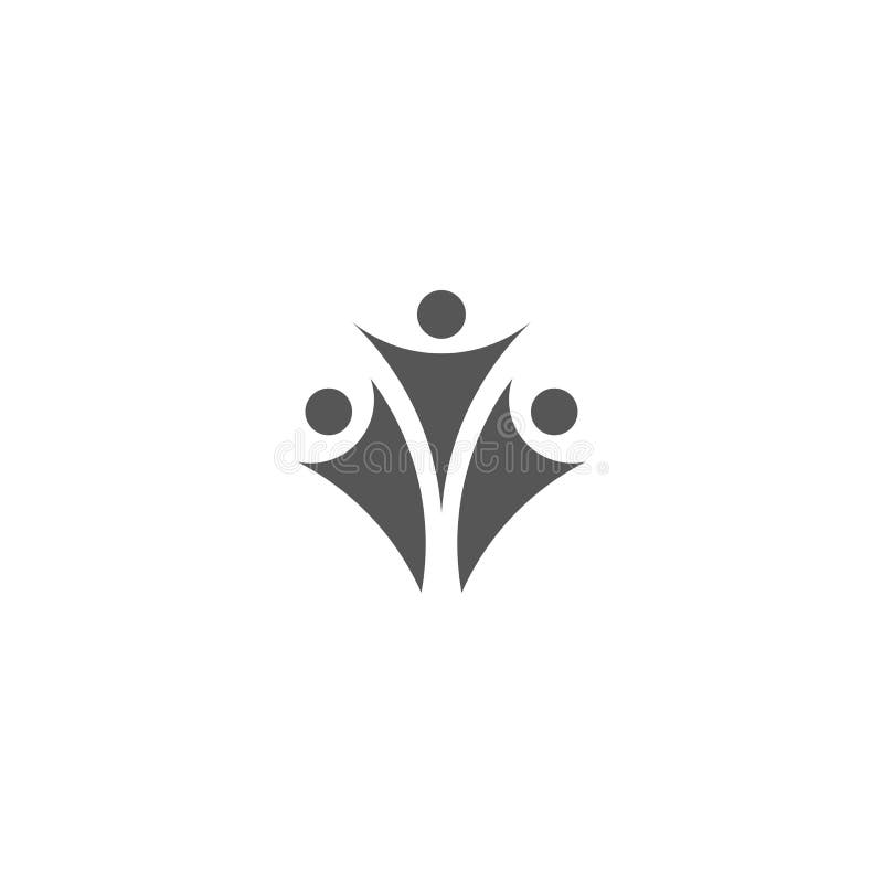 Grey Family icon or sign stock vector. Illustration of figure - 83800894