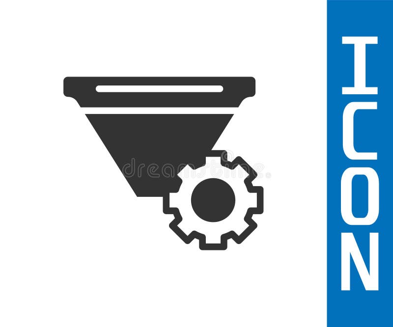 Grey Car Air Filter Icon Isolated on White Background. Automobile ...