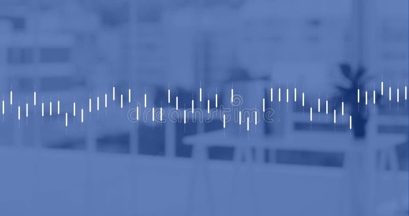 A Grey Financial Graph Being Processed Over a Black Background, Copy ...