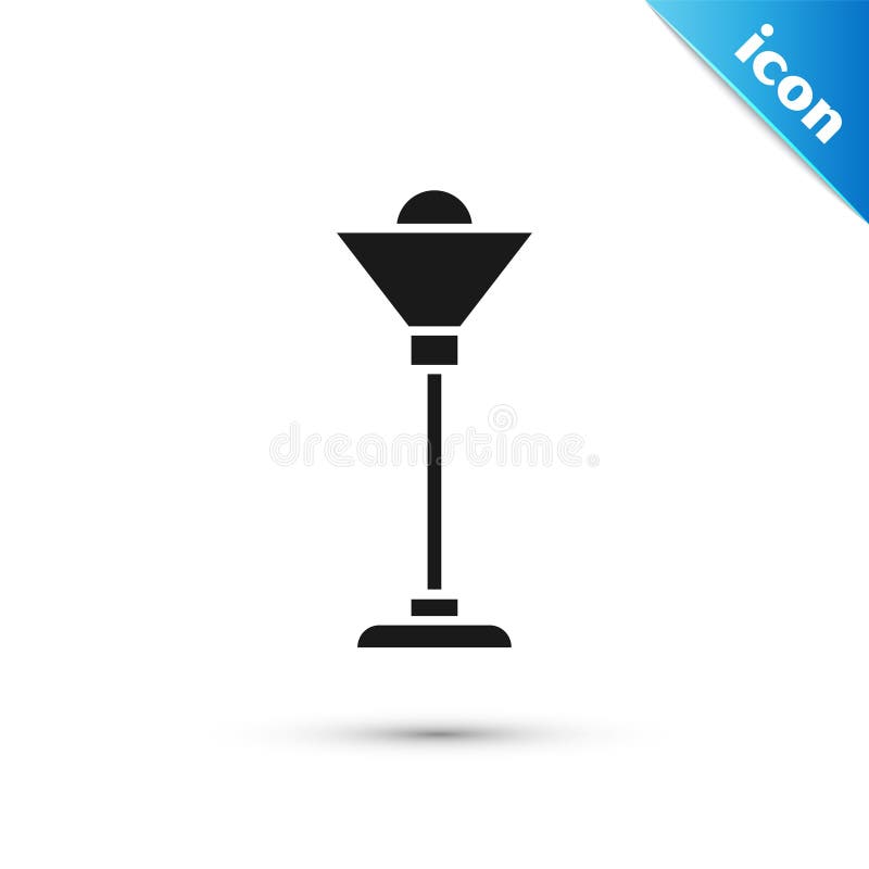 Grey Floor Lamp Icon Isolated on White Background. Vector Stock Vector ...