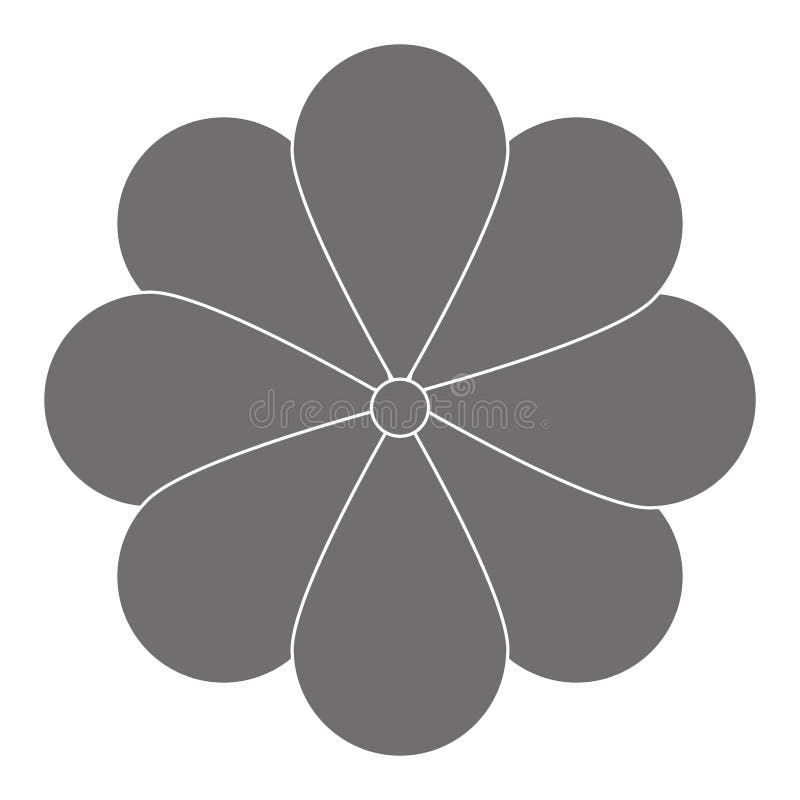 Grey flower icon stock illustration. Illustration of icon - 73307305