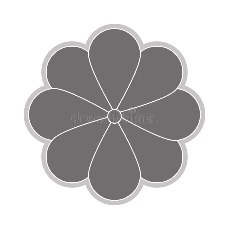 Grey flower icon stock illustration. Illustration of icon - 73307305
