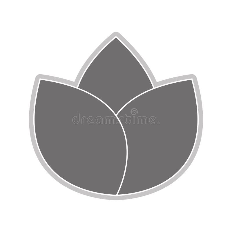 Grey flower icon stock illustration. Illustration of sunflower - 73307277