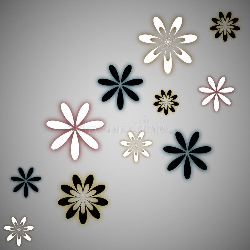 Grey flowers background stock vector. Illustration of background - 63454863