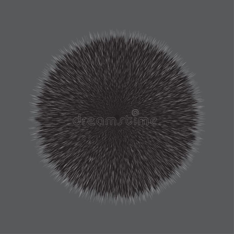 Grey Fluffy Vector Hair Ball Stock Vector - Illustration of sphere ...