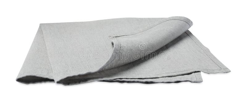 Folded Fabric Napkins for Table Setting Isolated on White Stock Photo ...