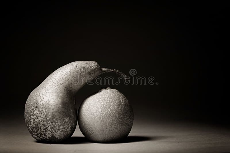 Grey Fruits On A Black Background Stock Photo - Image of backgrounds ...
