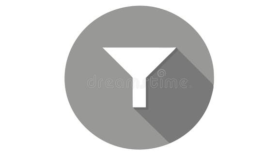 Grey Funnel Filter Icon Flat Vector Process Sort, Vector Design ...
