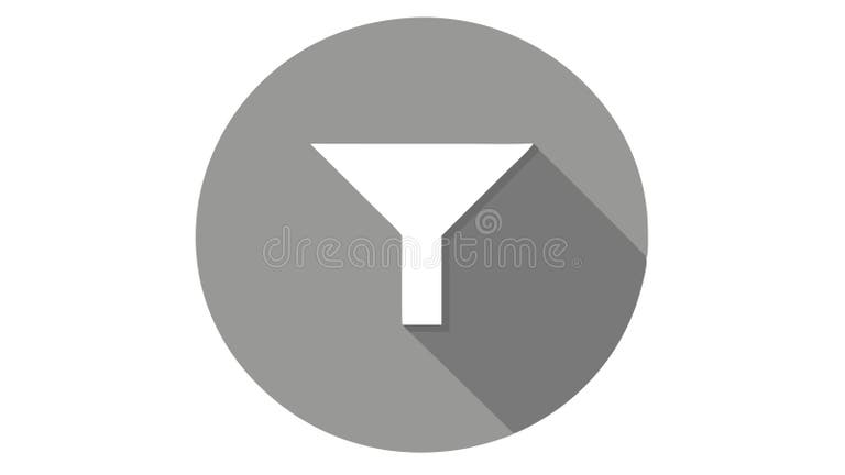 Grey Funnel Filter Icon Flat Vector Process Sort, Vector Design ...