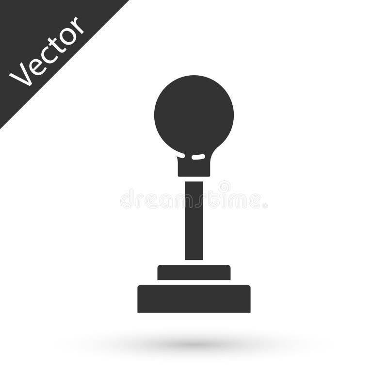 Grey Gear Shifter Icon Isolated on White Background. Manual ...