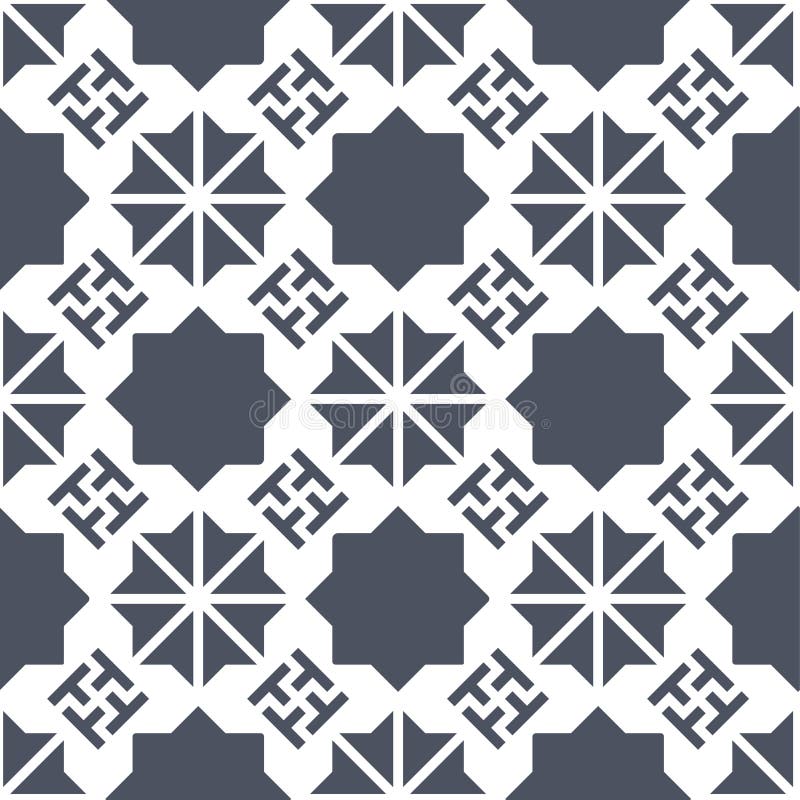 Grey Geometric Vector Pattern. Seamless Geometric Repeating Texture for ...