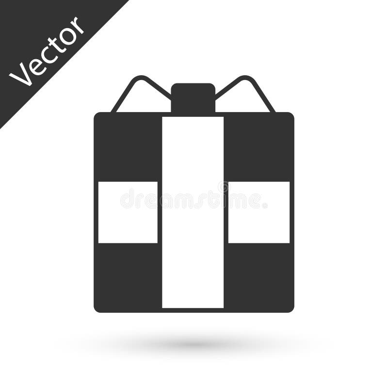 Grey Gift Box Icon Isolated on White Background. Vector Stock Vector ...