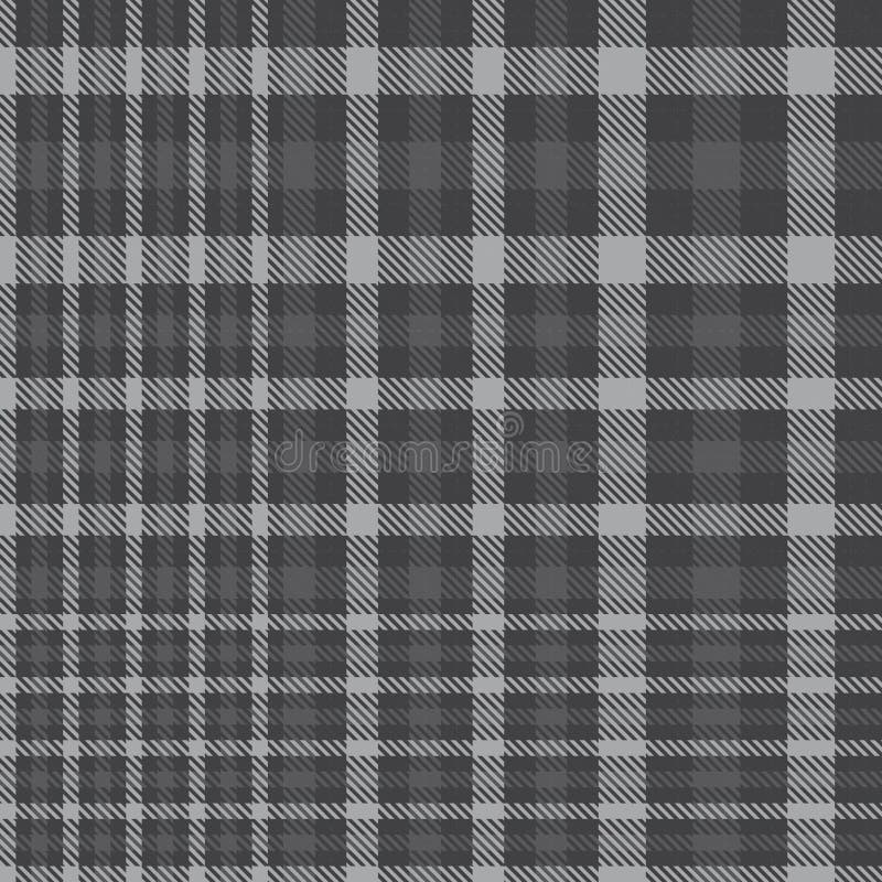 Grey Glen Plaid Textured Seamless Pattern Stock Vector - Illustration ...