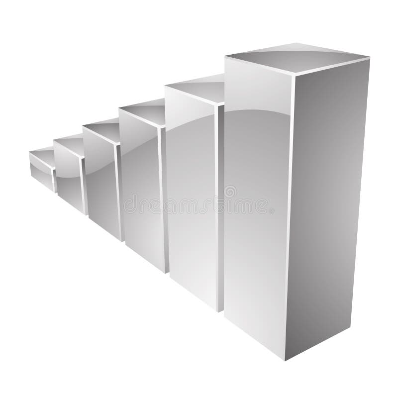 3d Stats Bars stock vector. Illustration of diagram, concept - 25619612