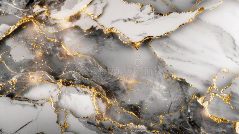 Grey and Gold Marble Hyper Realistic Texture Abstract Background Stock ...