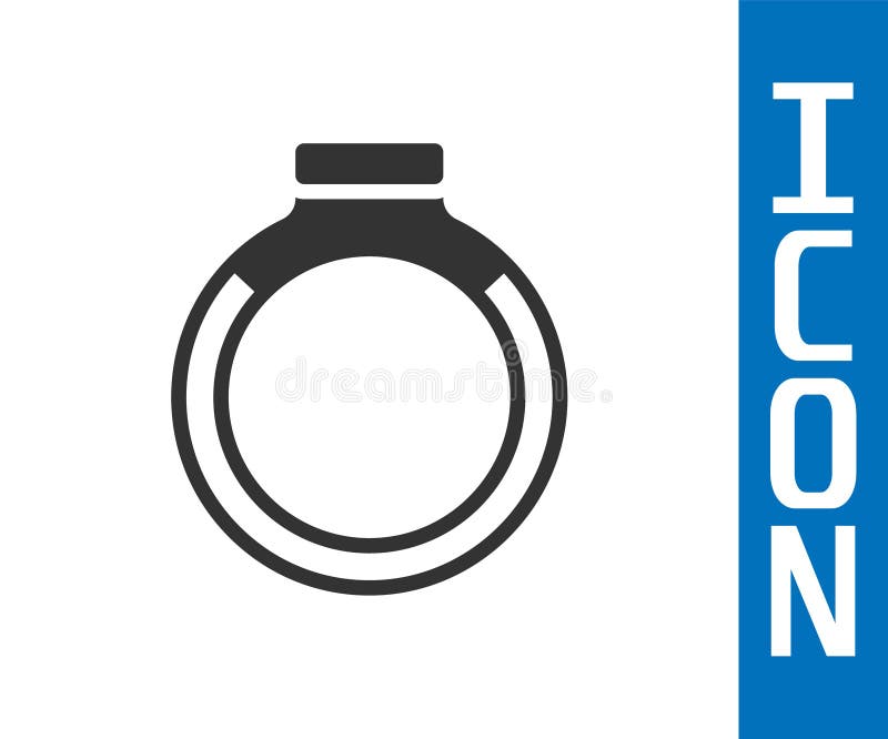 Grey Gold Medal Icon Isolated on White Background. Winner Symbol Stock ...