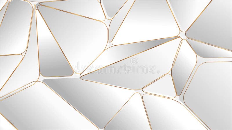 Grey and Golden Tech Abstract Low Poly Motion Background Stock Footage ...