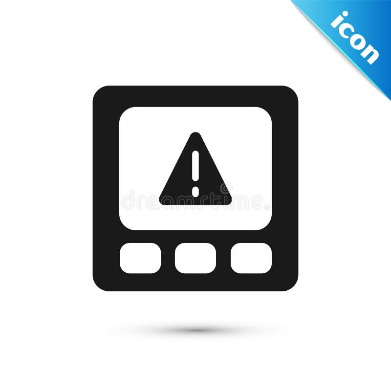 Grey Gps Device Error Icon Isolated on White Background. Vector Stock ...